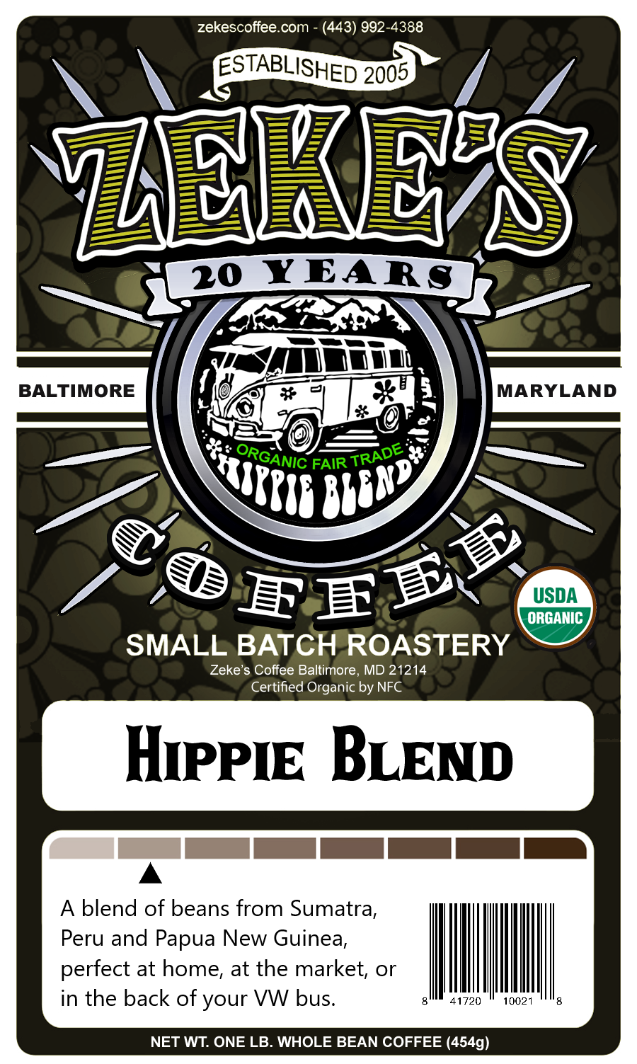 Hippie Blend, 1 lb (16 oz) – Zeke's Coffee